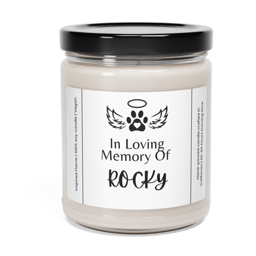 Pet Memorial Gift in Loving Memory Pet Candle Pet Loss - Etsy