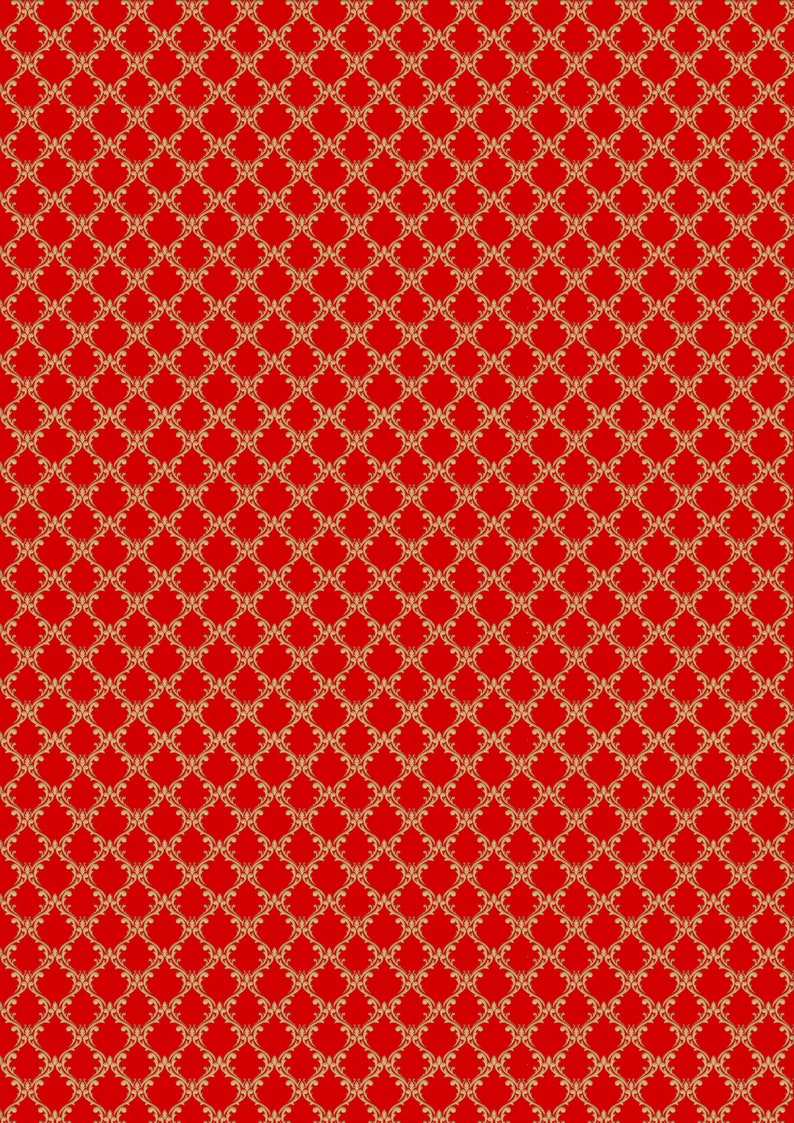 Dollhouse Miniature Printable Wallpaper 1:12th Scale DIY - Etsy