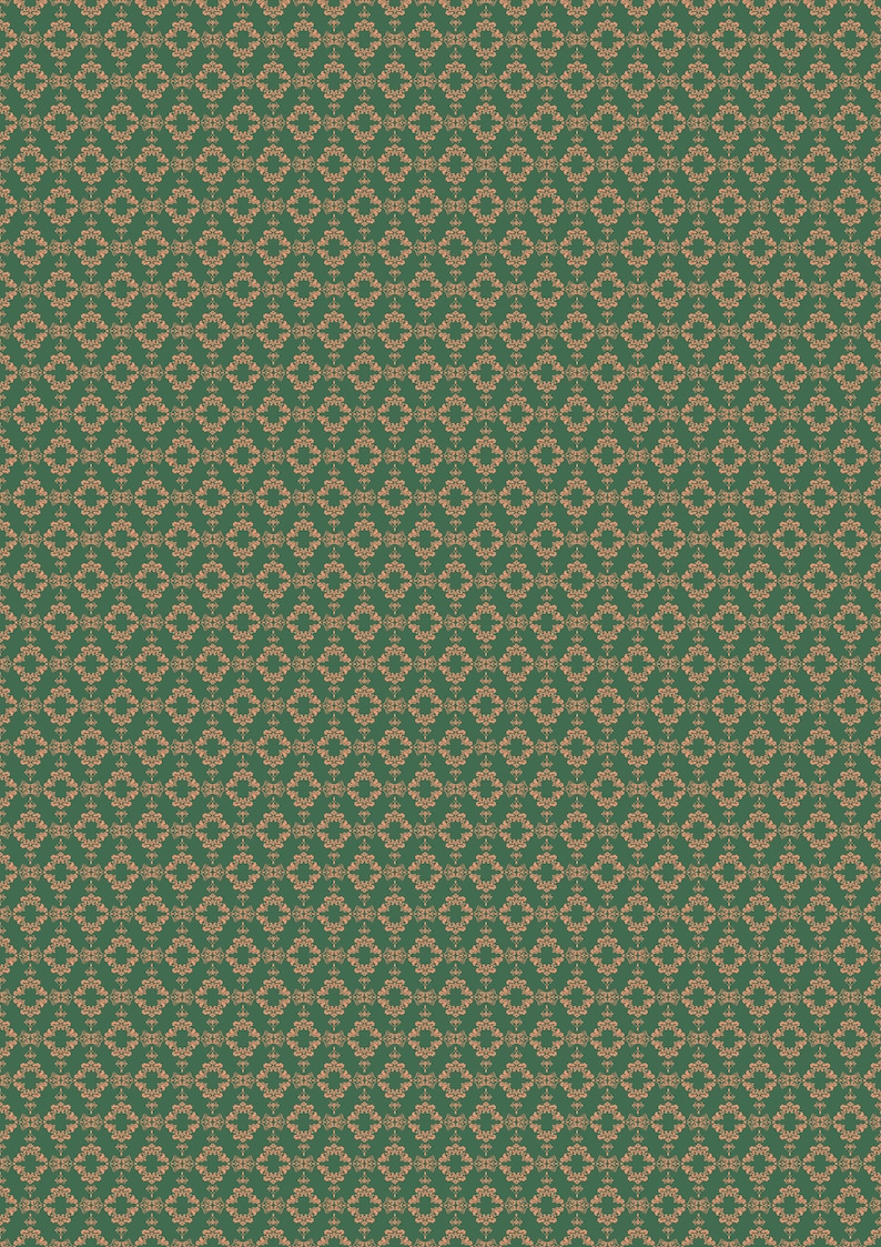 Dollhouse Miniature Printable Wallpaper -1:12th Scale DIY - Printable ...