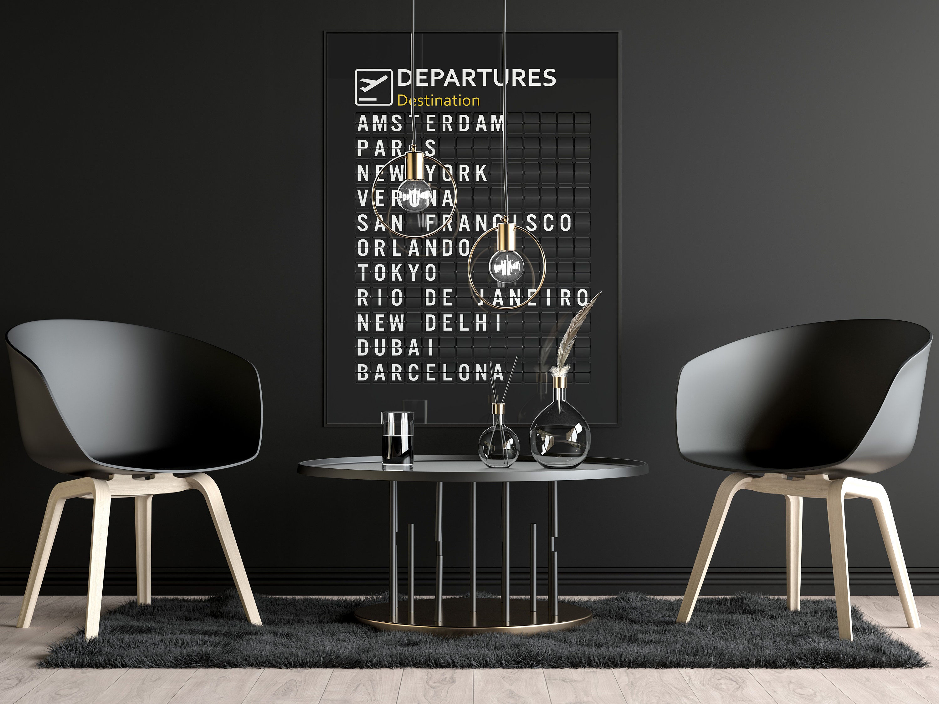 Travel Home Decoration Travel Destination Wall Art Airport - Etsy