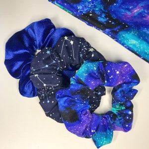 Space Scrunchie Set // Galaxy Hair Accessories, Celestial Hair Ties ...