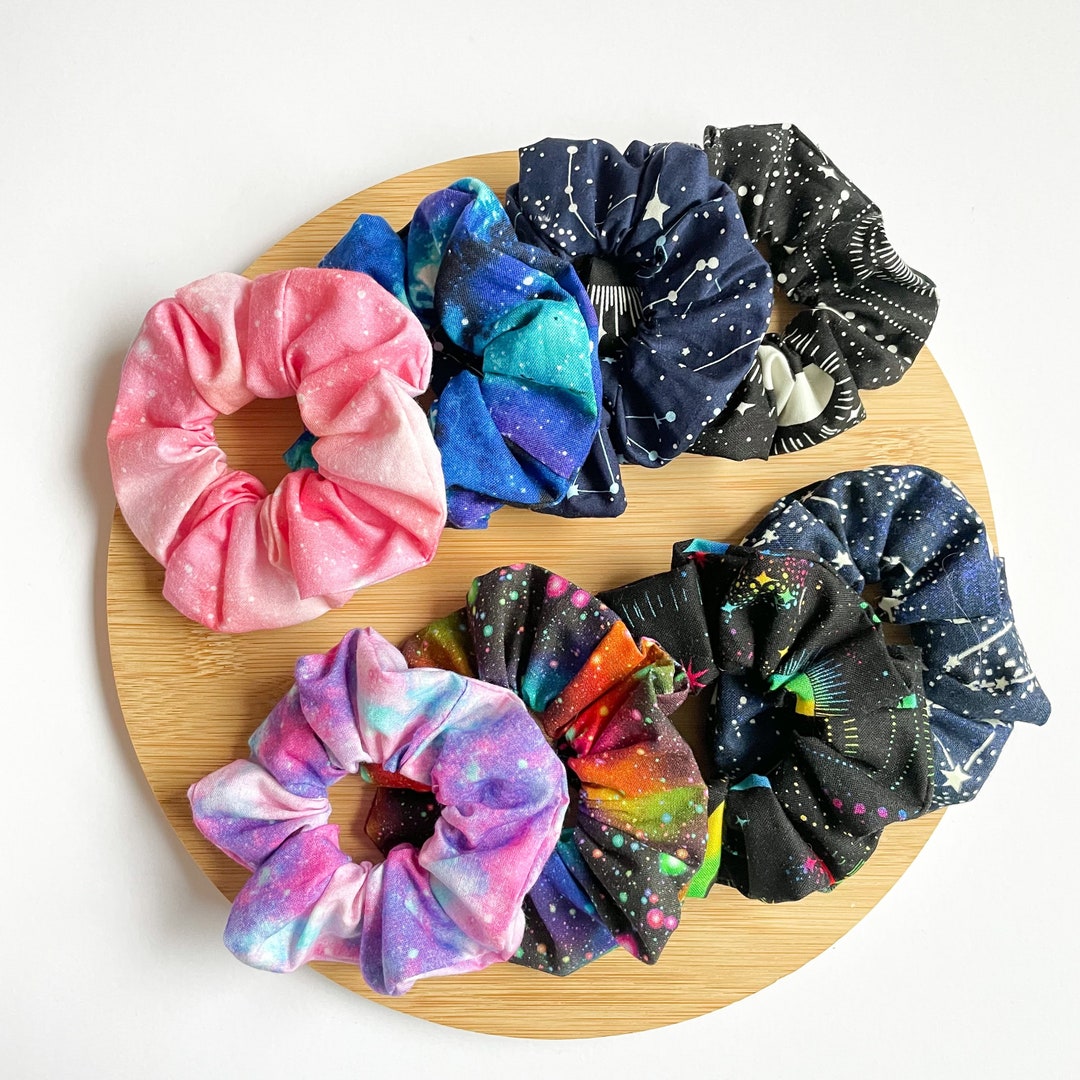 Space Themed Scrunchies // Galaxy Scrunchies, Celestial Hair Scrunchies ...