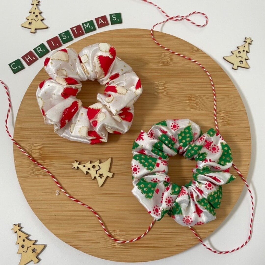 Christmas Scrunchies // Christmas Hair Accessories Christmas - Etsy