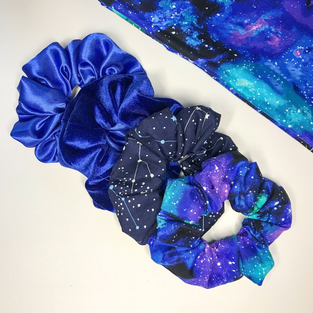 Space Scrunchie Set // Galaxy Hair Accessories, Celestial Hair Ties ...