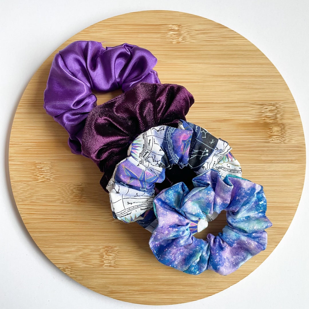Purple Space Scrunchie Set // Space Themed Scrunchies, Galaxy ...
