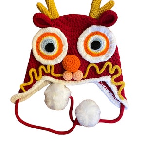 Chinese New Year Hat Year of the Dragon Gift, Lunar New Year Dragon Hat ...