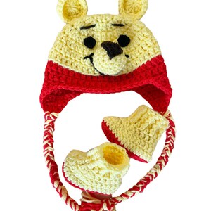 Winnie-the-pooh Bear Hat With Earflaps and Braids for All Ages From ...
