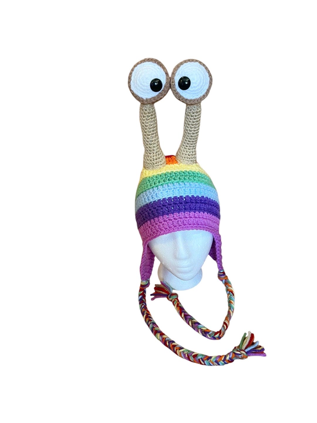 Rainbow Snail Hat Snail Beanie Hat, Funny Animal Funky Rainbow Festival ...