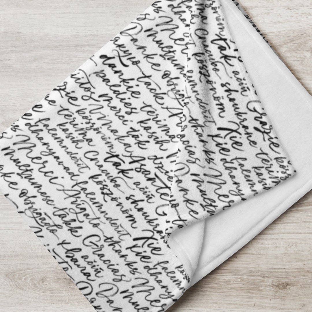 Thank You Throw Blanket, Gratitude Gift in Multiple Languages, Cozy ...