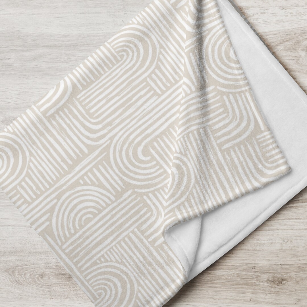 Minimalist Mid Century Modern Throw Blanket for Couch, Bedroom Decor or ...