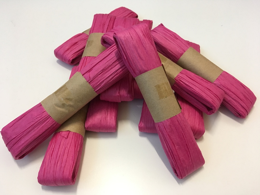 FUCHSIA Paper ECO Raffia Ribbon 10m Long, Gifts, Favours, Flowers ...