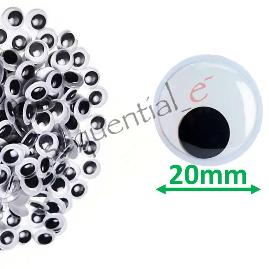 20mm Googly Eyes, Wobbly Moving Eyes, Self Adhesive Craft Supplies - Etsy