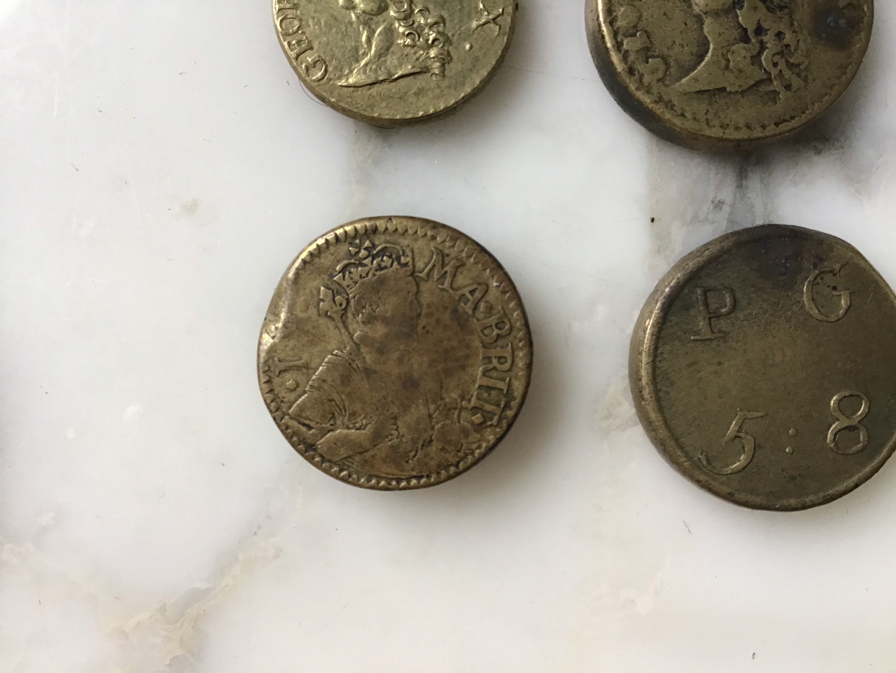 A Small Collection of Rare Early British Brass Coin Weights. - Etsy