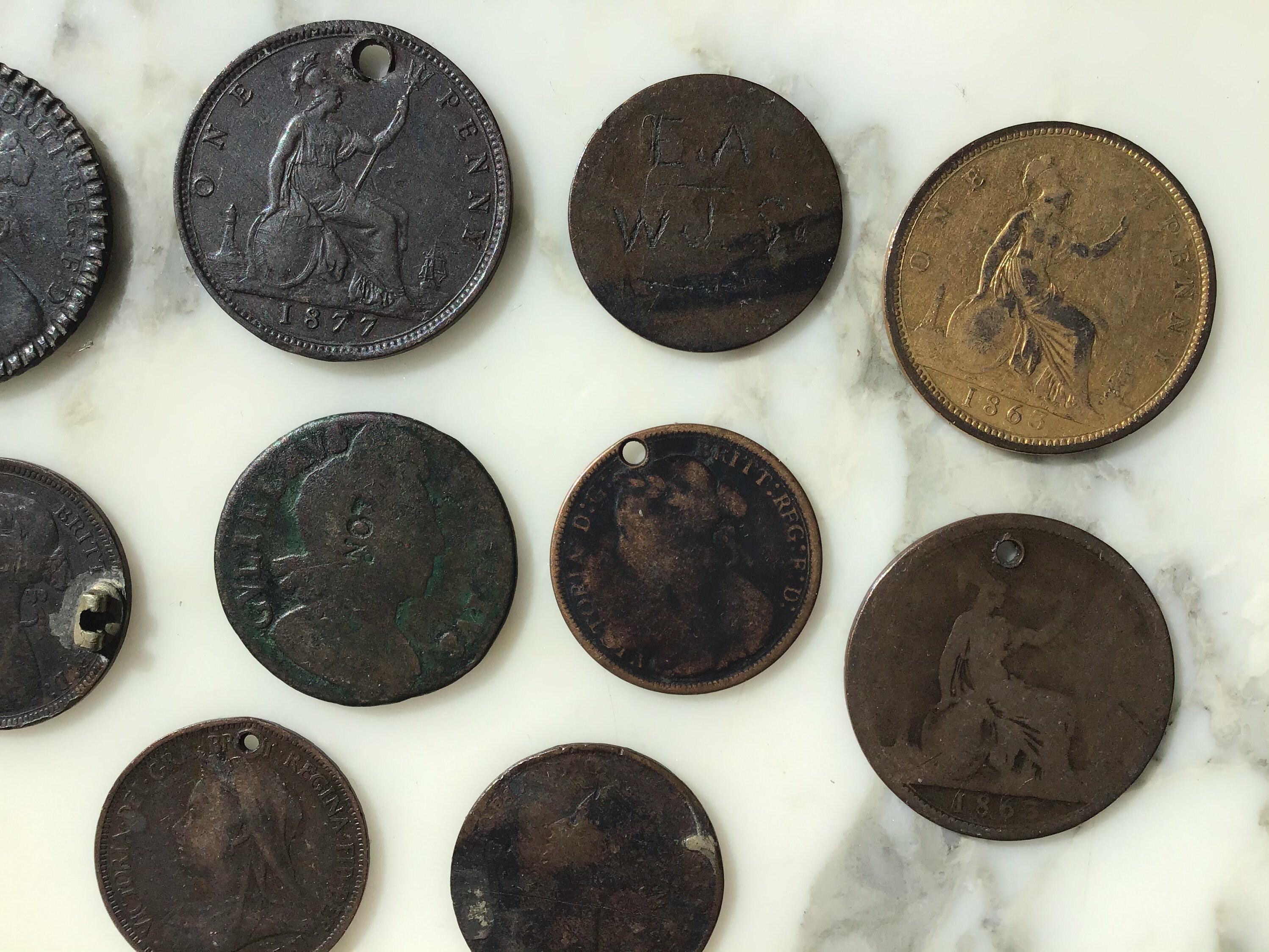 A Good Collection of Georgian and Victorian Coin Love Tokens. - Etsy