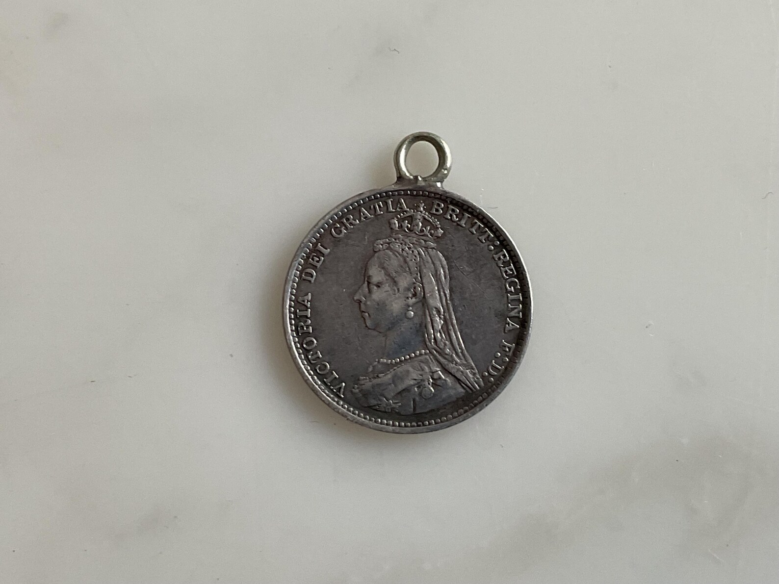 A Lovely Small Collection of Victorian Silver Coin Love Tokens and Dog ...