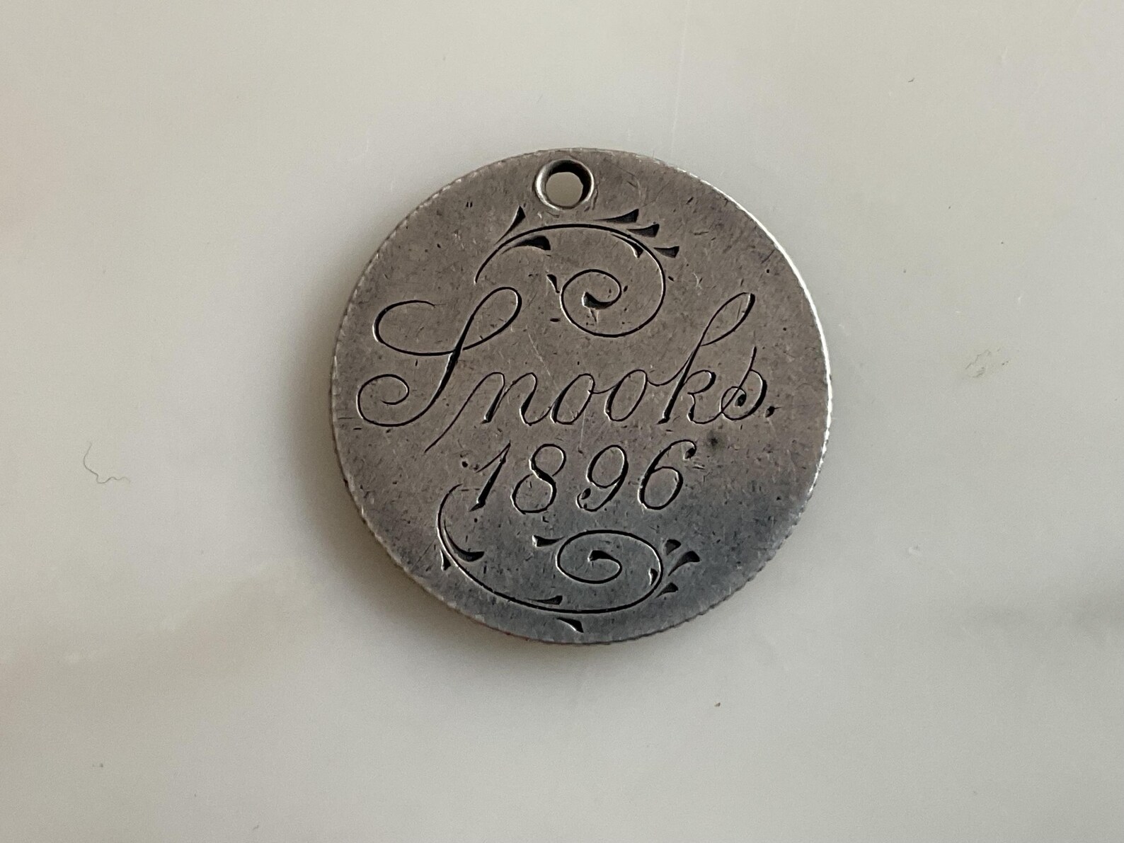 A Lovely Small Collection of Victorian Silver Coin Love Tokens and Dog ...