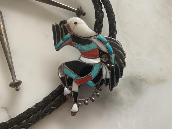 A beautiful vintage Native American Zuni signed sterl… - Gem
