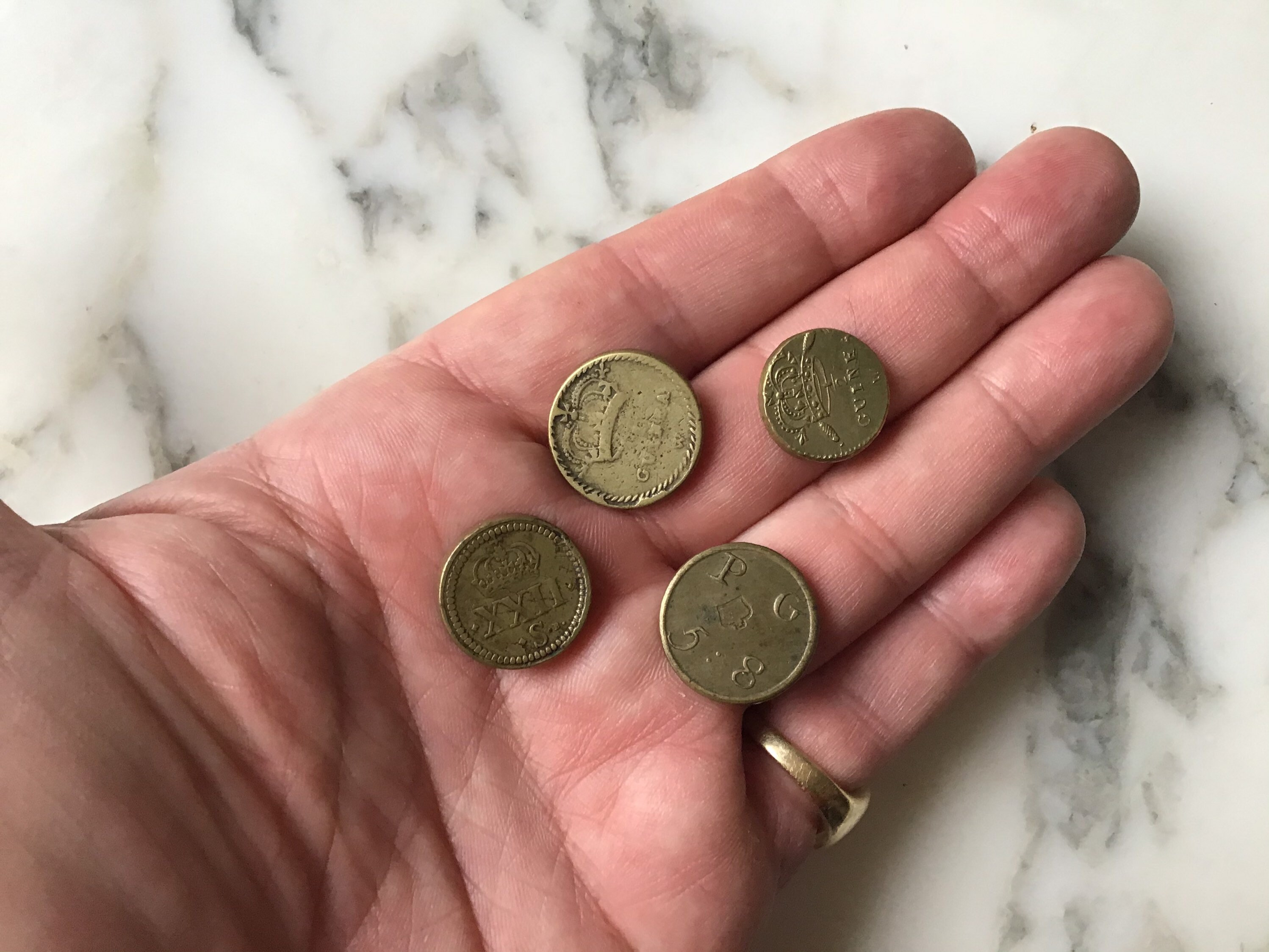 A Small Collection of Rare Early British Brass Coin Weights. - Etsy UK