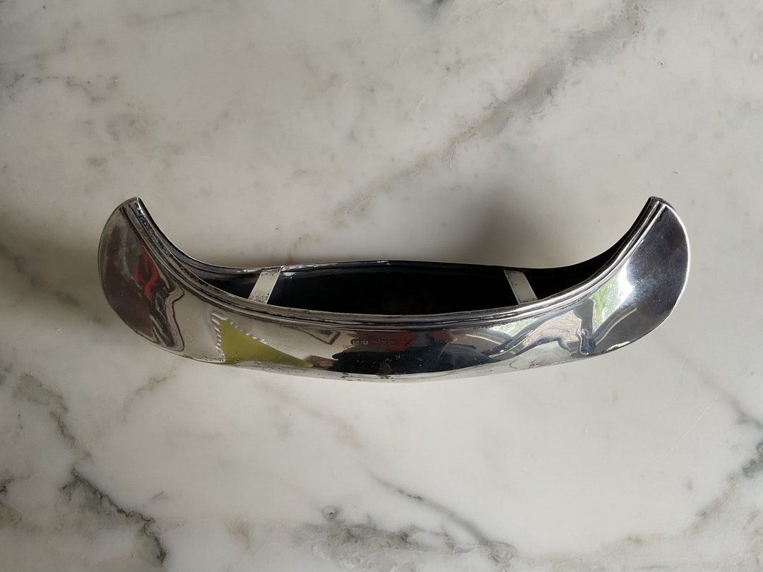 A Splendid Edwardian Hallmarked Sterling Silver Novelty Kayak ...