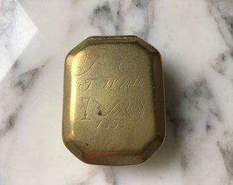 Brass Patch Box - Etsy