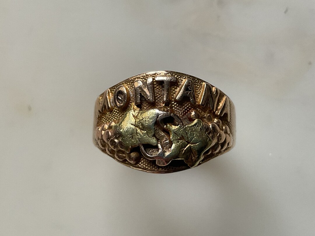 An Exceptional Antique Montana Gold 14k Miner’s Ring. - Etsy