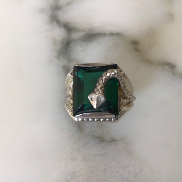 Green Snake Ring - Etsy UK