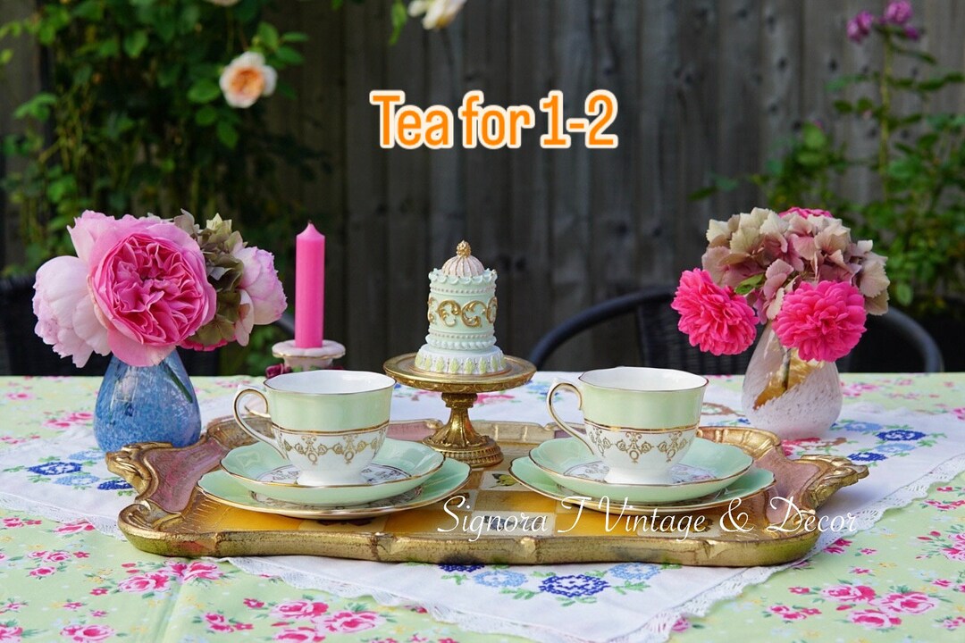 Royal Albert Crown Mint Green 22kt Gold Tea for 2 (6 Pieces) - Etsy