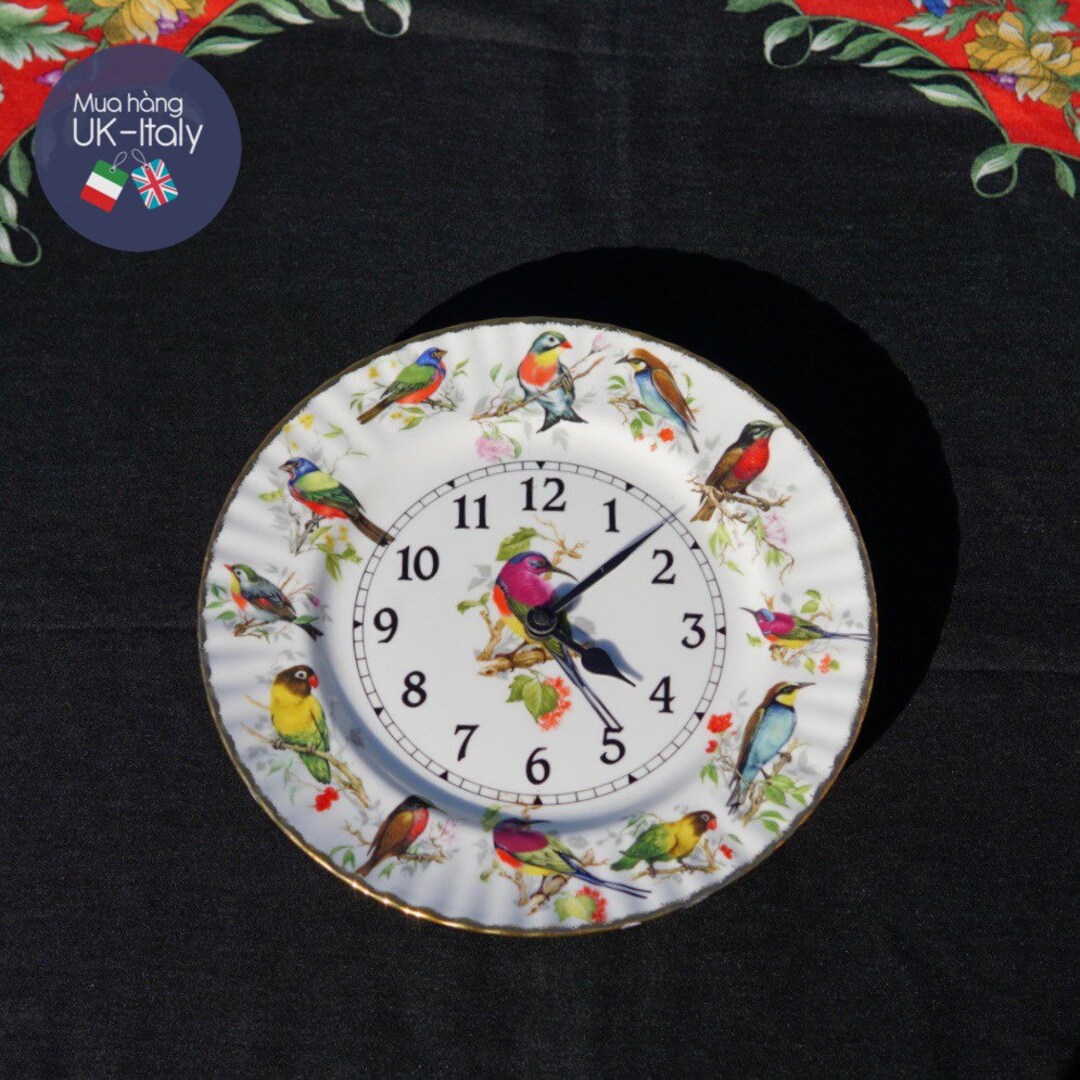 Ornithology Lovers English Wall Porcelain Clock With Birds - Etsy