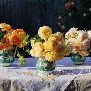 Antique English Graduated Green Jugs With Embossed Ivy - Etsy