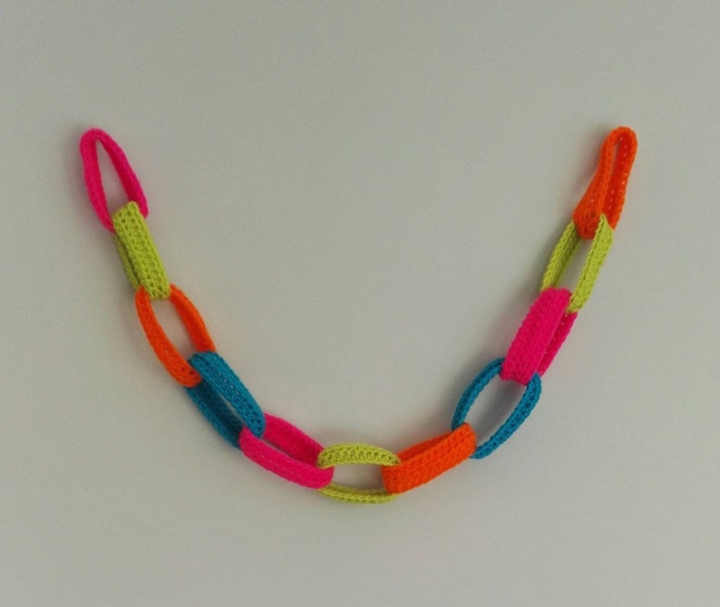 Bright funky paper chain style garland Christmas decorations | Etsy