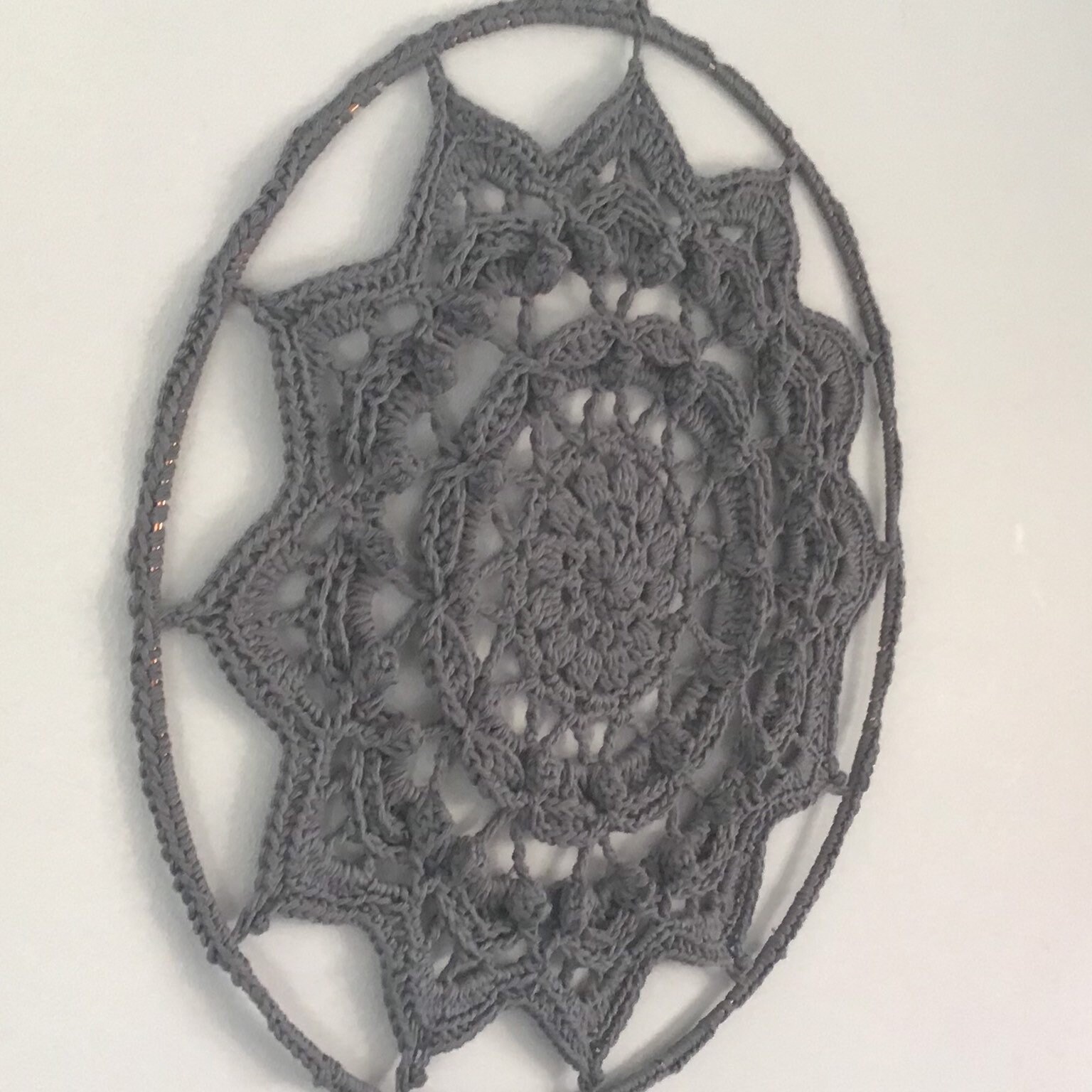 Extra large 16 inch grey mandala cotton mandala bohemian | Etsy