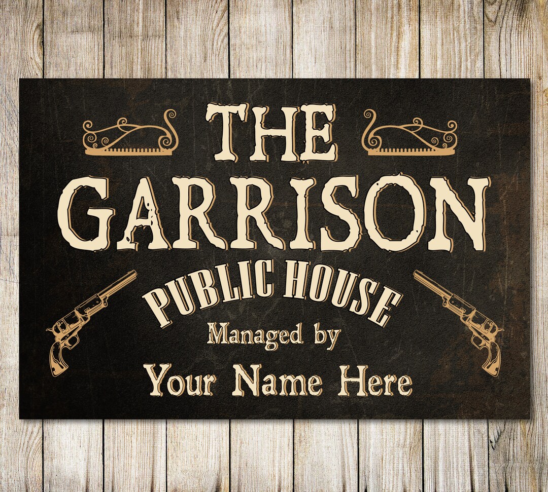Personalised Peaky Blinders Public House the Garrison Retro Vintage ...