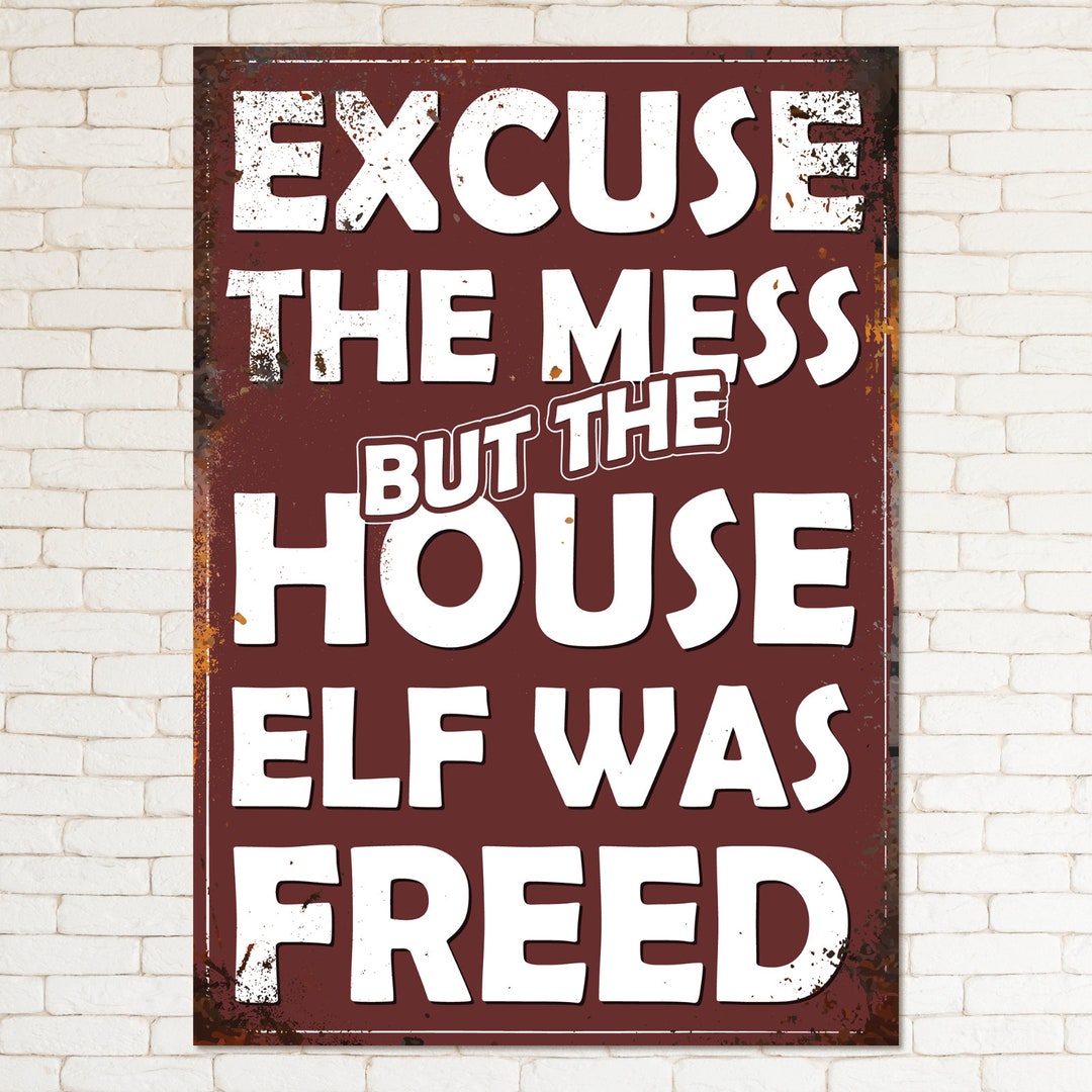 HOUSE ELF FREED Retro Metal Sign Man Cave Bar Pub Plaque Party Vintage ...