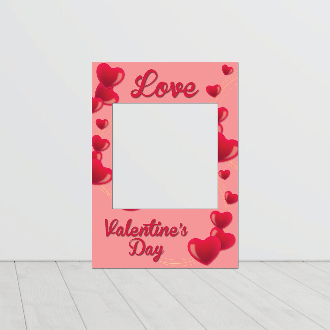 VALENTINES SELFIE FRAME Red and Pink Selfie Frame Props Party ...