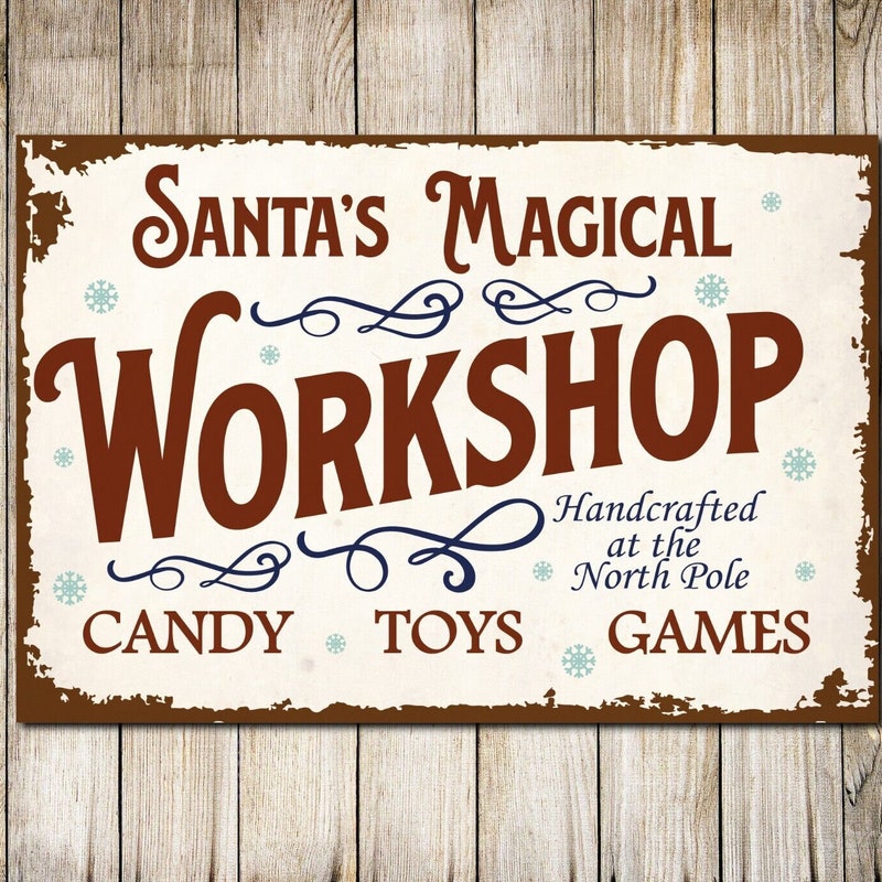 Santa's Grotto Sign - Etsy UK