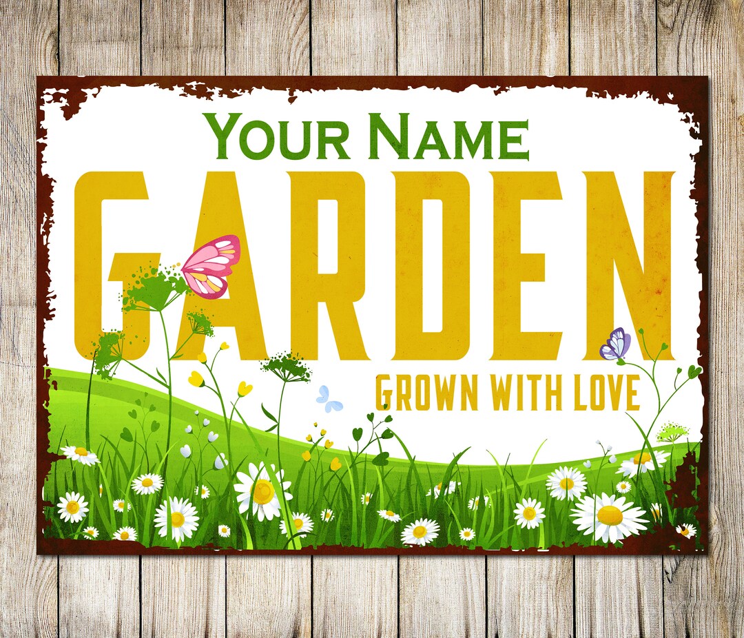 PERSONALISED Garden Sign, Vegetable Garden, Patch Metal Allotment ...