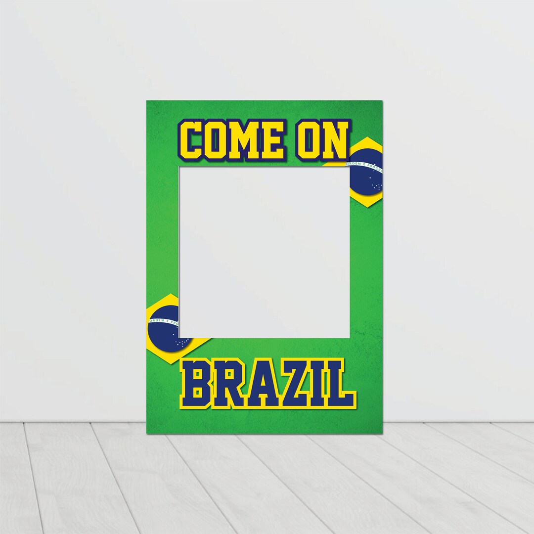 BRAZIL SELFIE FRAME Sports Football Volleyball Carnival Selfie Frame ...