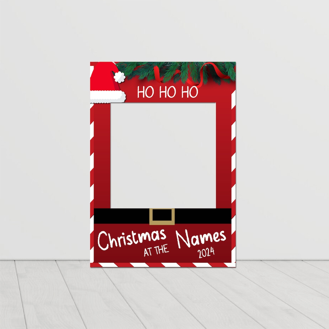 CHRISTMAS SELFIE FRAME Personalised Merry Christmas Selfie Frame Props ...