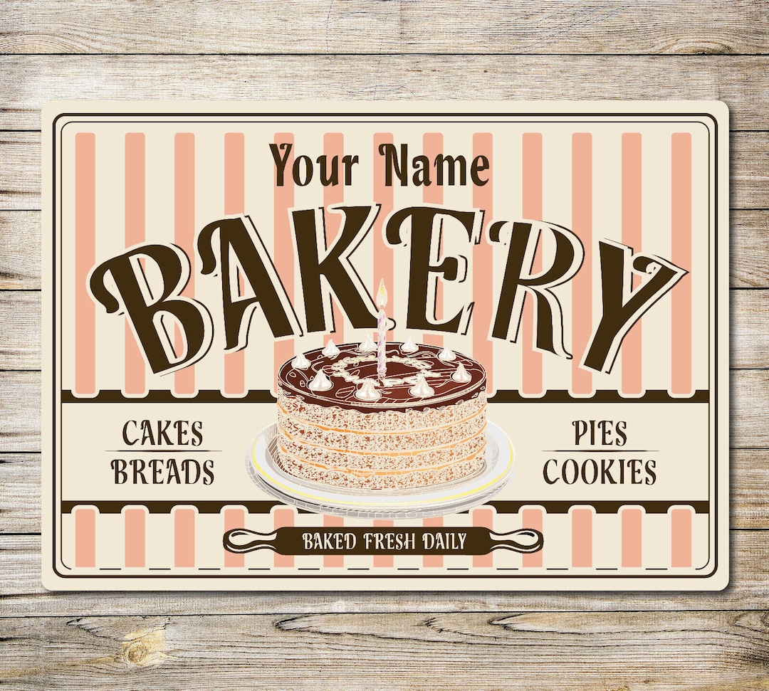 PERSONALISED Bakery Sign Bake Shop Decor Kitchen Gifts for - Etsy UK