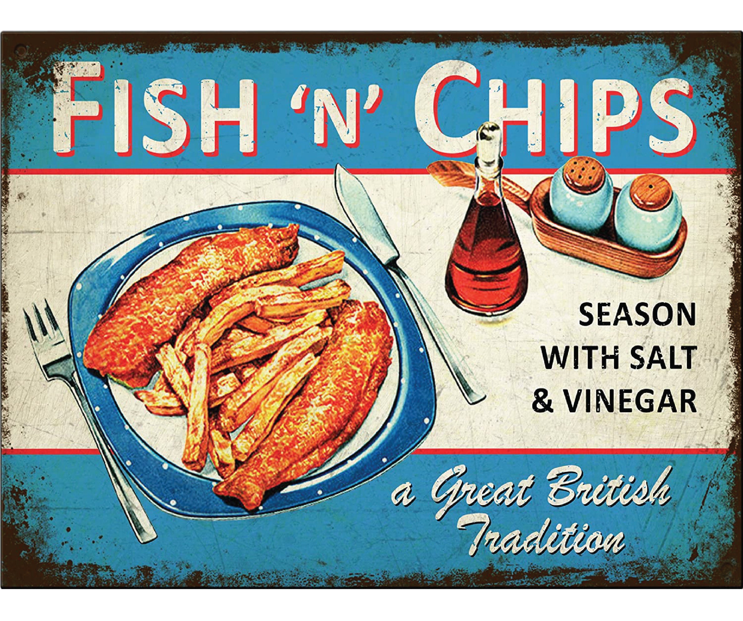 FISH N CHIPS Retro Metal Sign Man Cave Bar Pub Plaque Party - Etsy UK