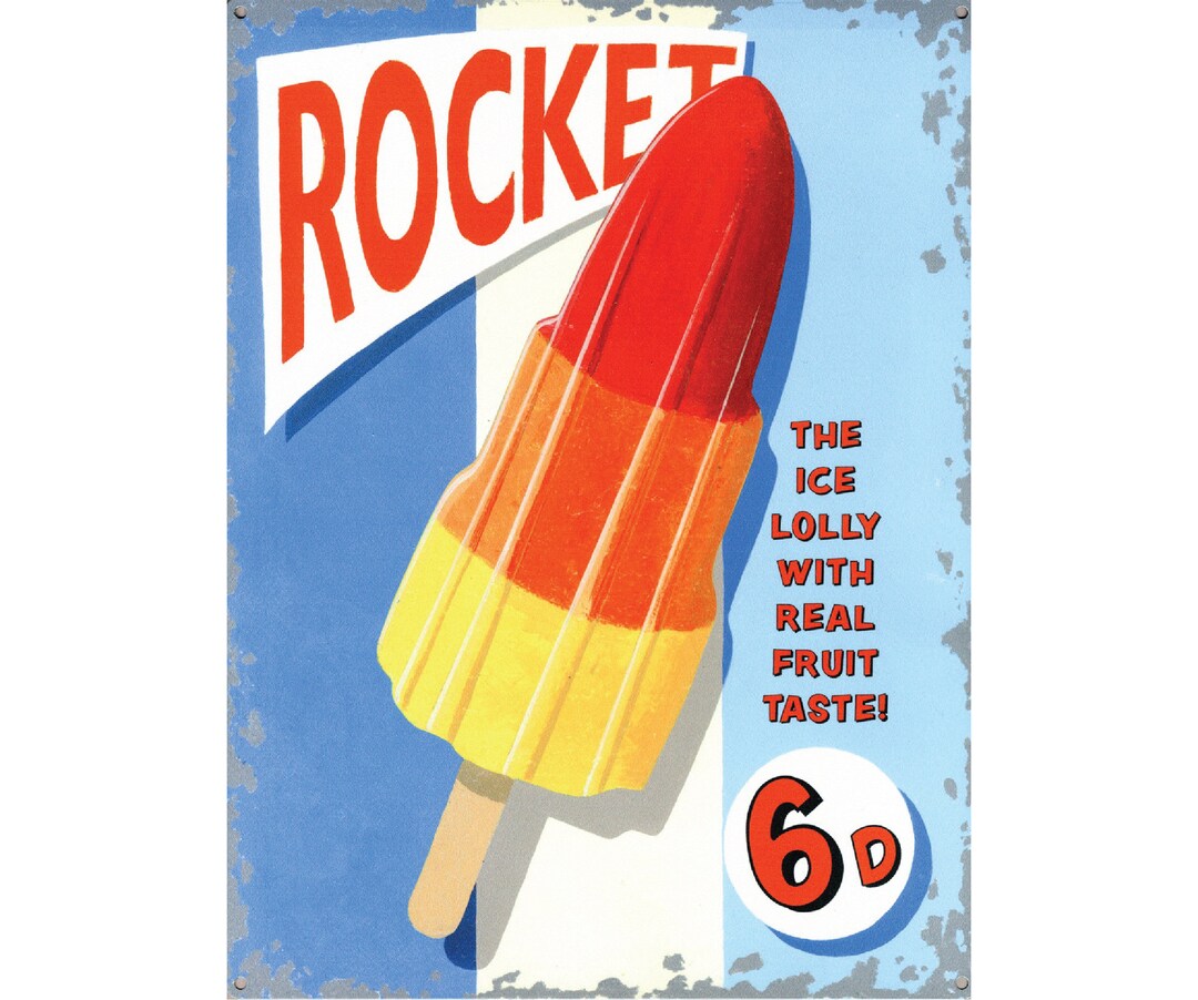 ROCKET ICE LOLLY Retro Advert Metal Sign Man Cave Bar Pub - Etsy