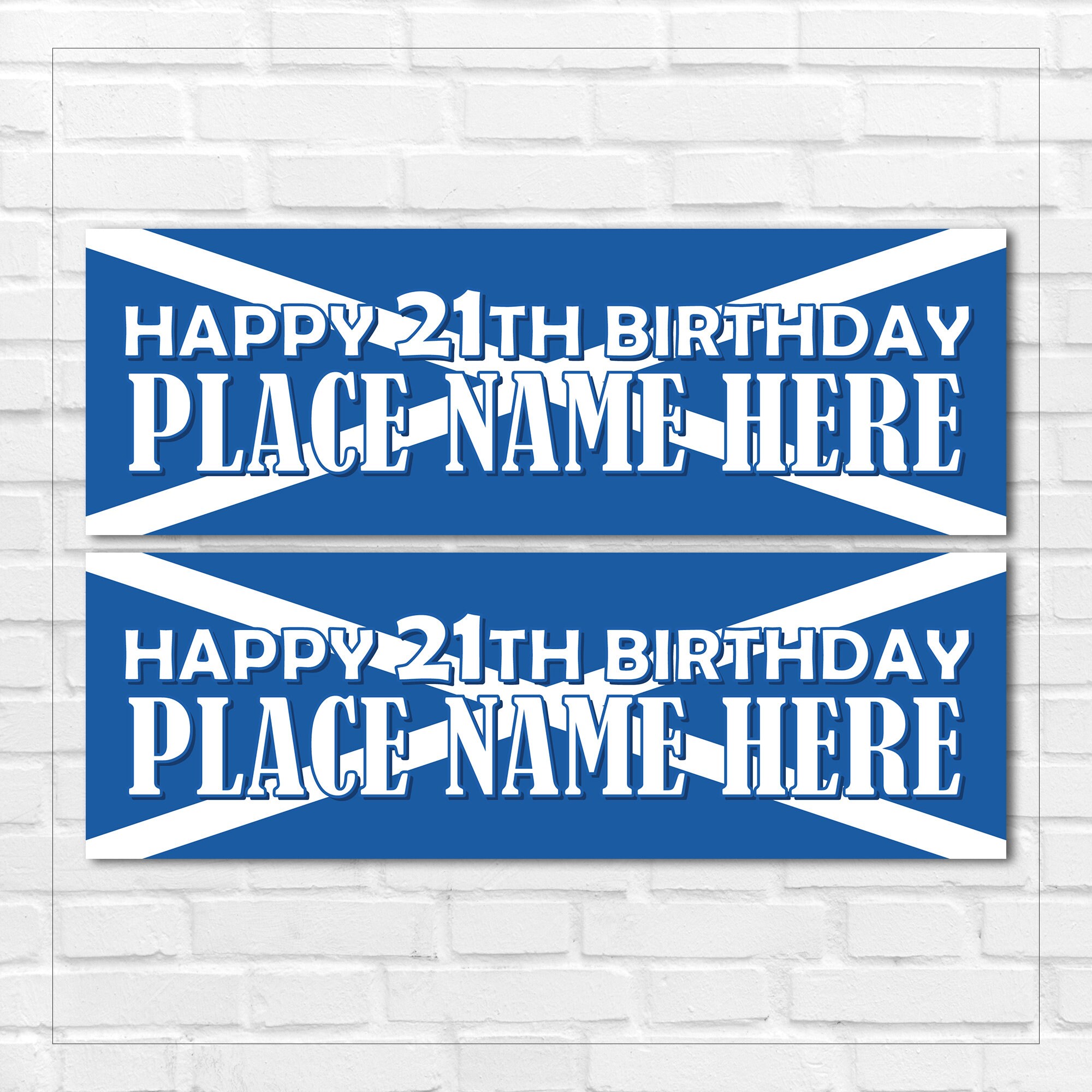 21st Birthday Banners Personalized