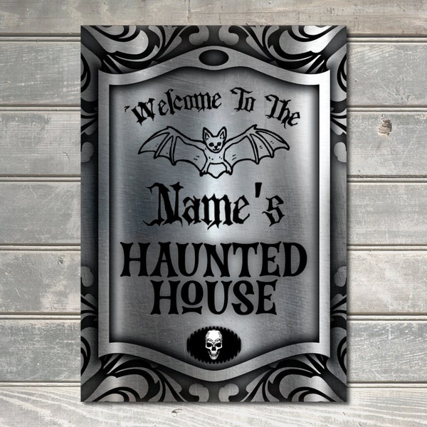 Haunted House Sign - Etsy UK