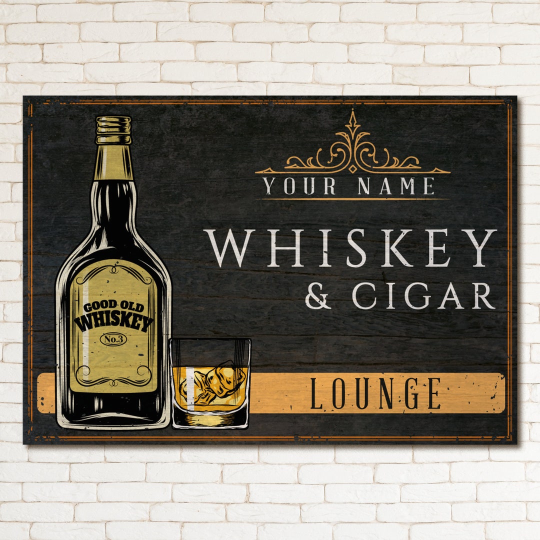 PERSONALISED Whiskey & Cigar Room Sign Room Decor Lounge Man - Etsy