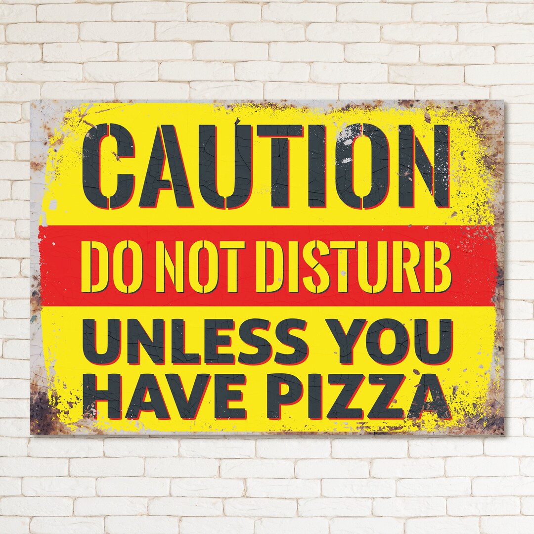 DO NOT DISTURB Pizza Retro Metal Sign Man Cave Bar Pub Plaque Party ...
