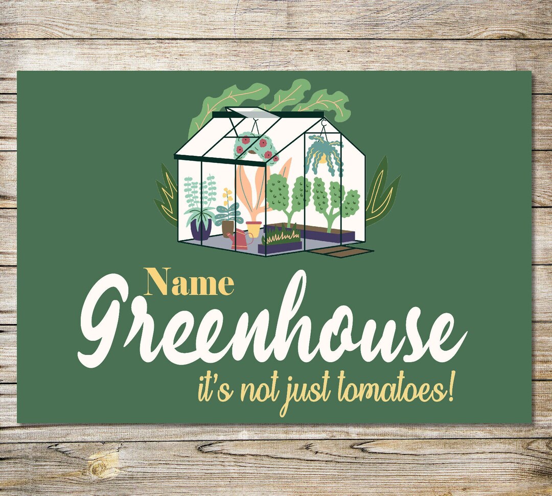 PERSONALISED Metal Greenhouse Sign Gardening Gift Allotment - Etsy