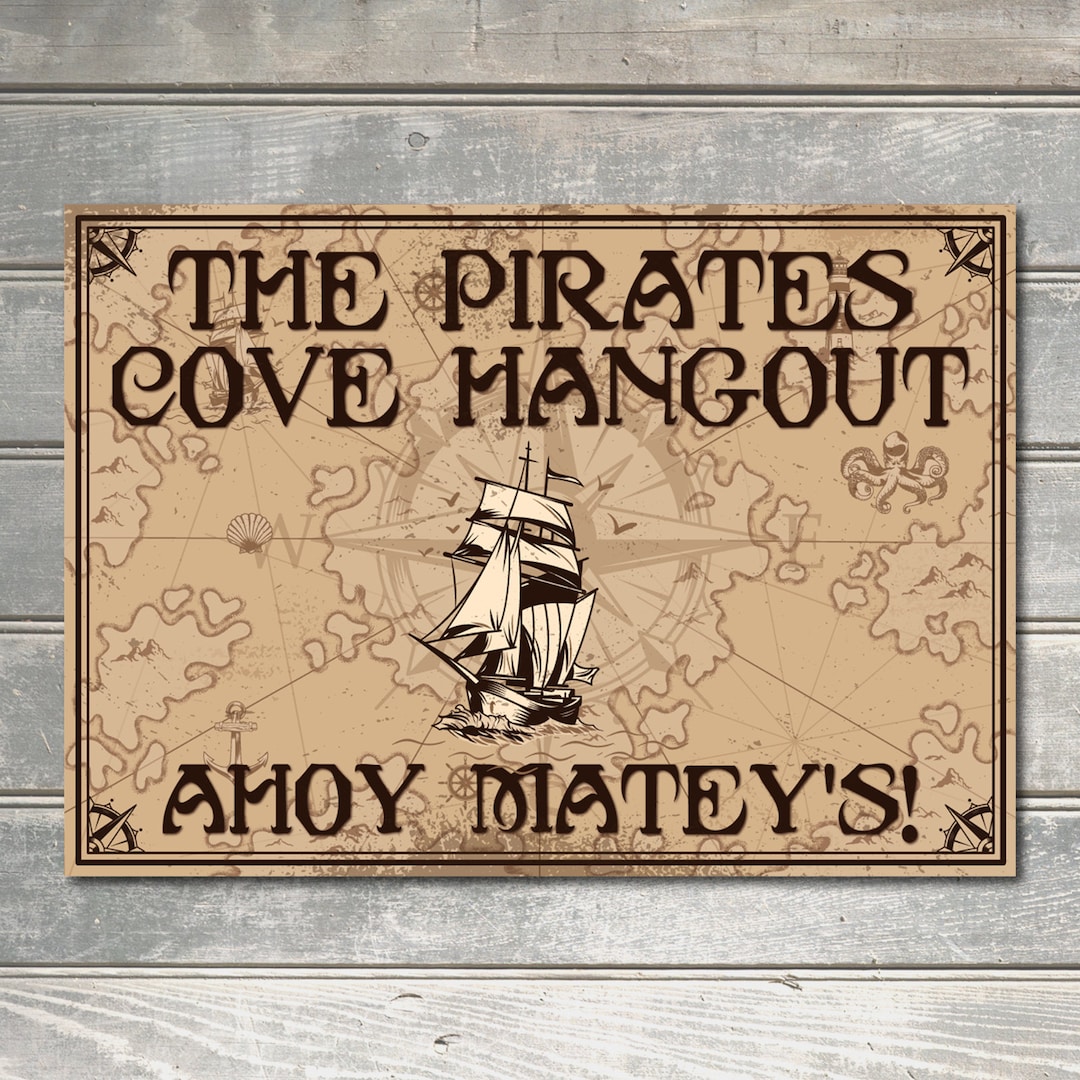 Pirates Cove Hangout Sign Pirate Lover Kid Pirate Room - Etsy