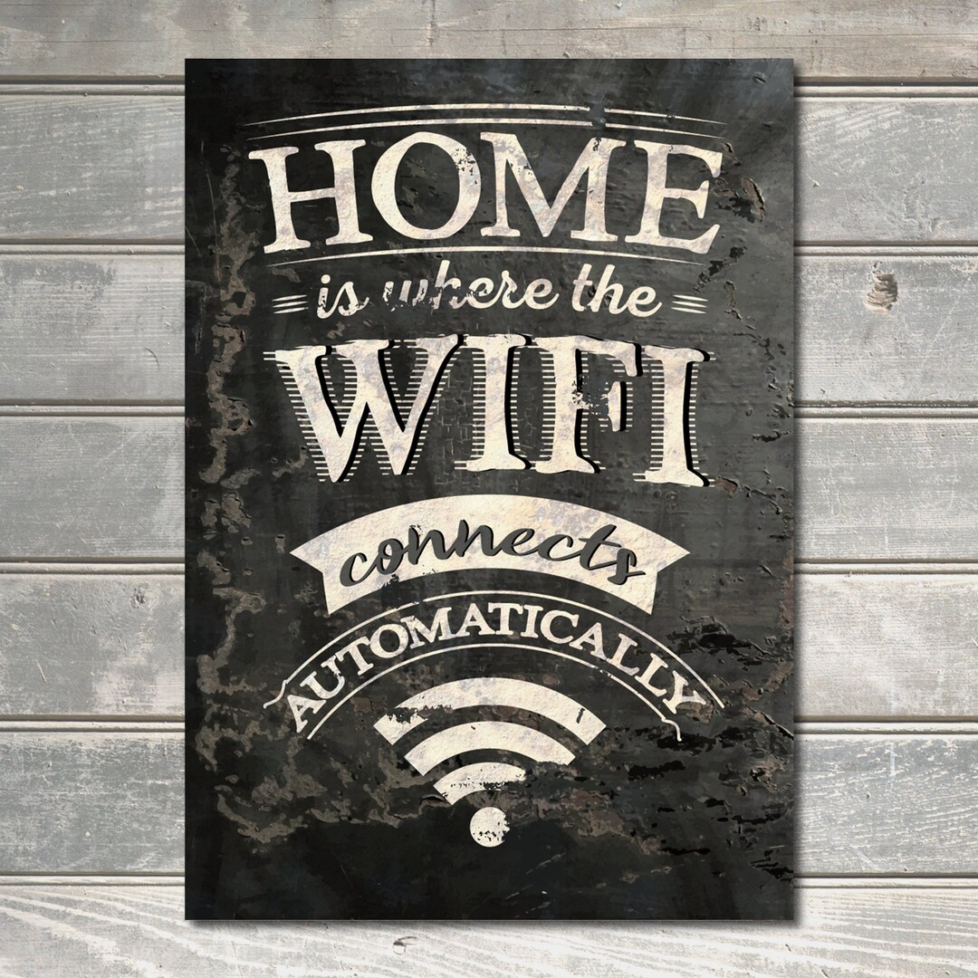 Wifi Password Funny Rustic Wall Art Sign Indoor/outdoor Home Decor ...