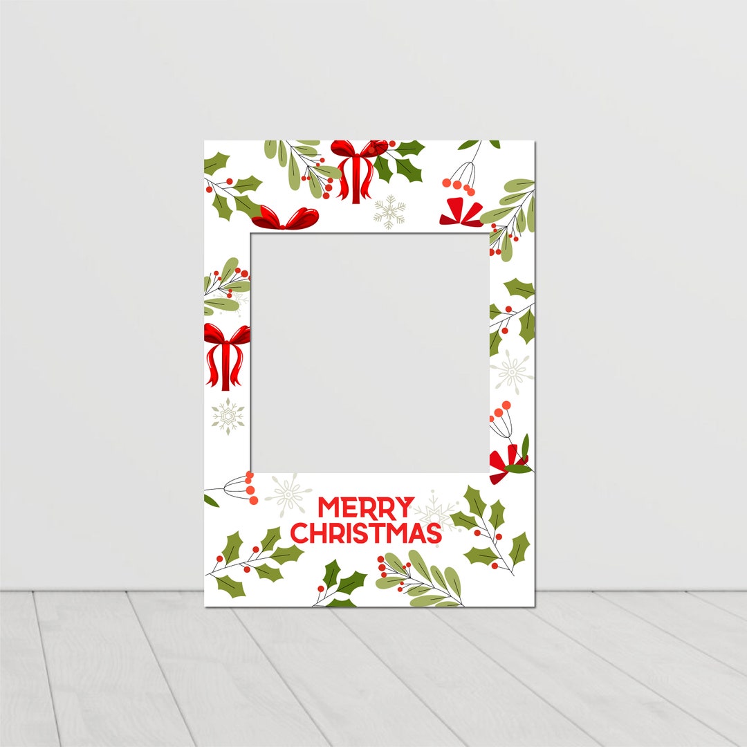 CHRISTMAS SELFIE FRAME Personalised Merry Christmas Selfie Frame Props ...