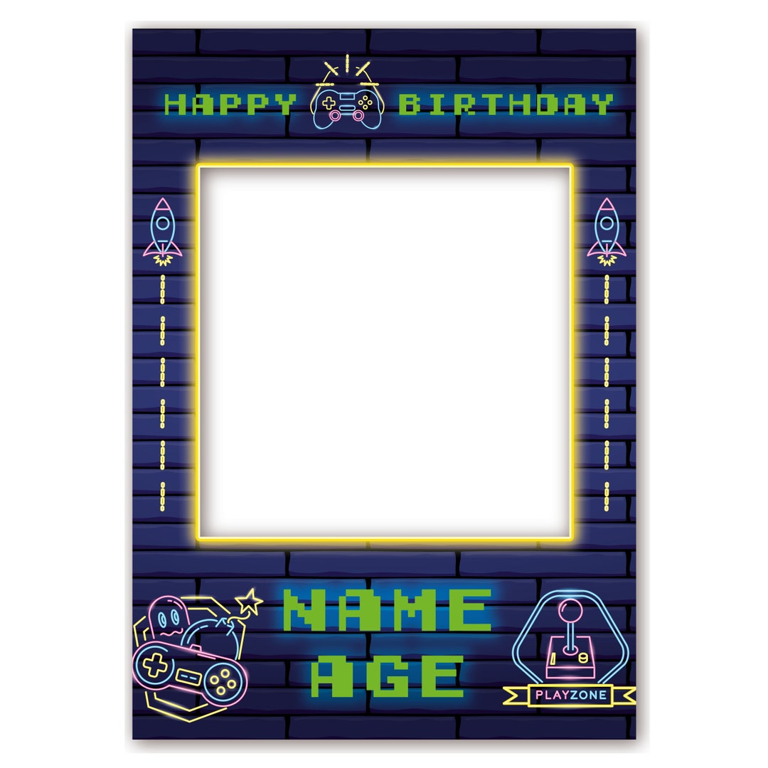PERSONALISED SELFIE FRAME 005 Name Age Video Gamer Gaming - Etsy